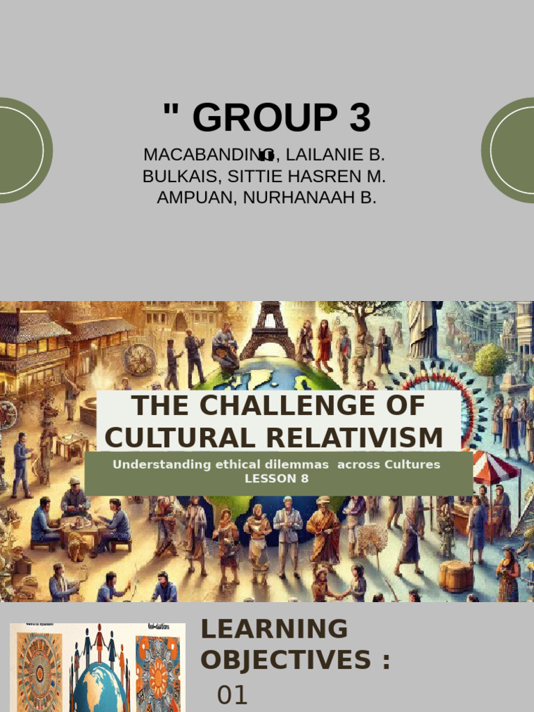 LESSON_8_THE_CHALLENG_OF_CULTURAL_RELATIVISM | PDF | Morality | Relativism