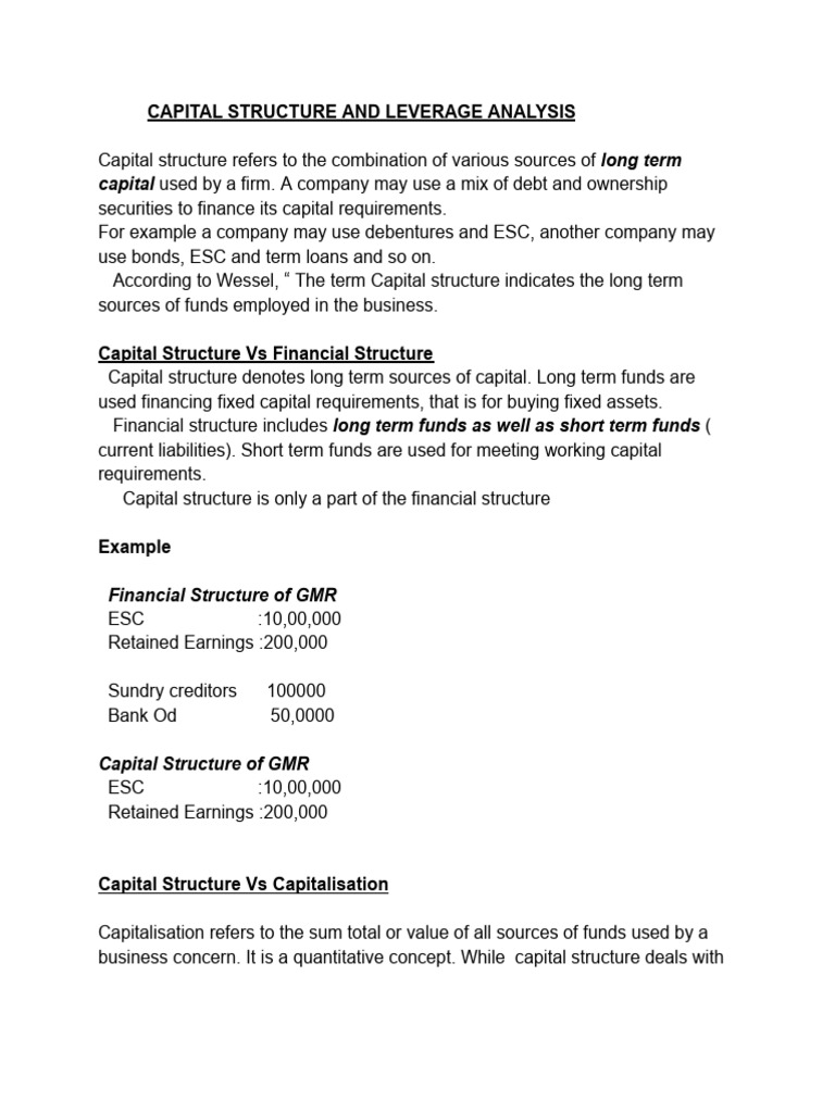 Capital structure | PDF | Capital Structure | Equity (Finance)