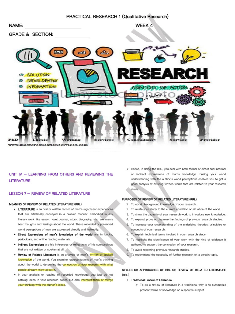 PR1 Week 4 UNIT IVModule | PDF | Knowledge | Systematic Review