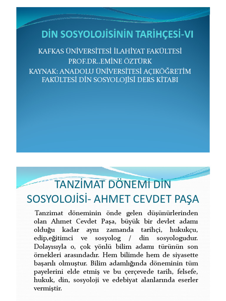 Di̇n Sosyoloji̇si̇ Dersnotu Slayt 11. Hafta PDF | PDF