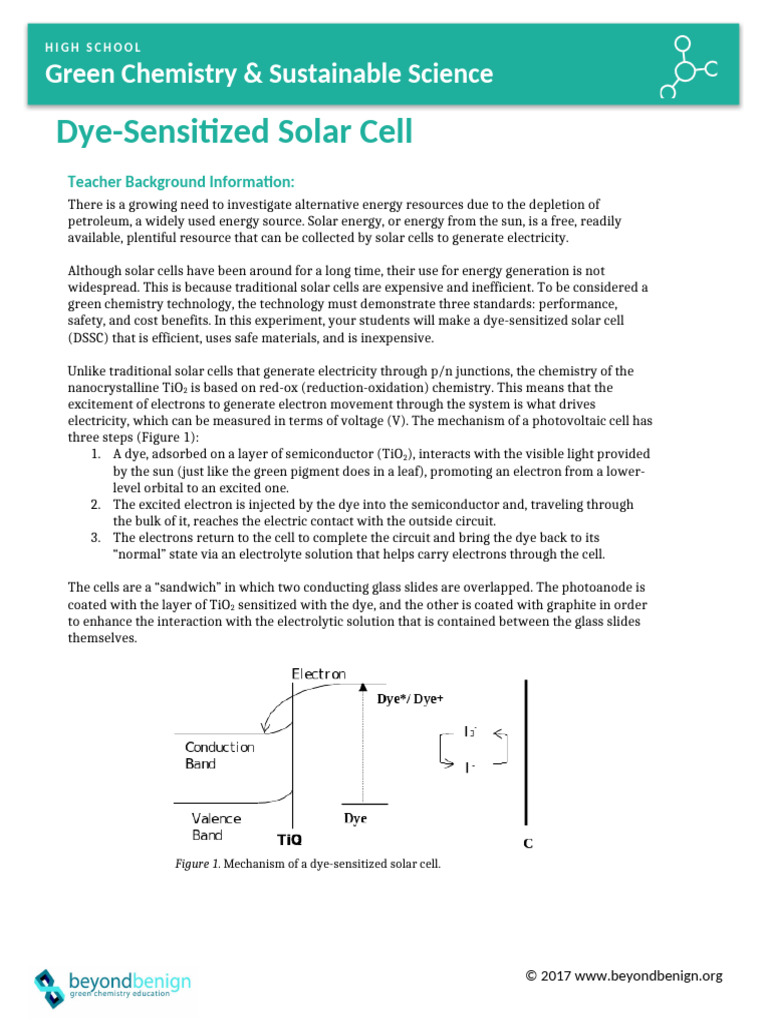 Dye Sensitized Solar Cell | PDF | Solar Cell | Silicon Dioxide