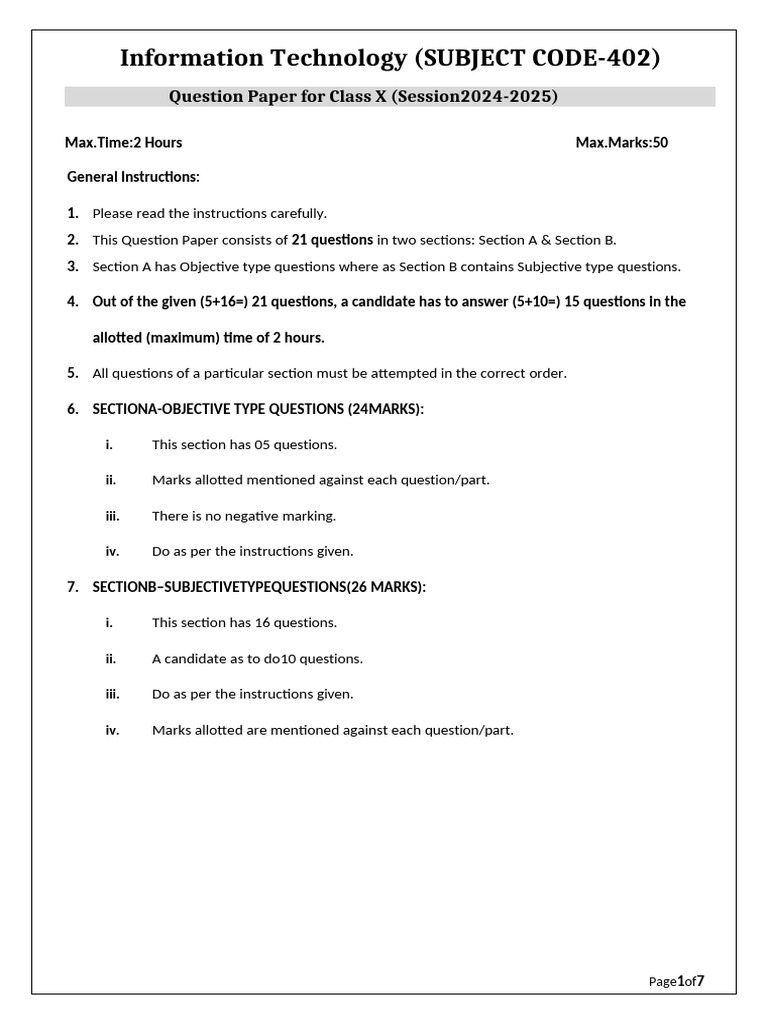 402 Information Tech SQP | PDF | Databases | Computing