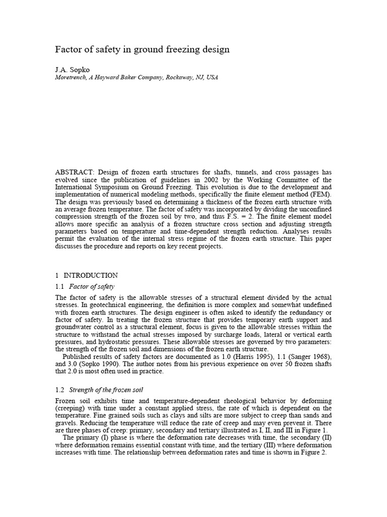 Factor-of-Safety-in-Ground-Freezing-Design 3D Model | PDF | Deformation ...