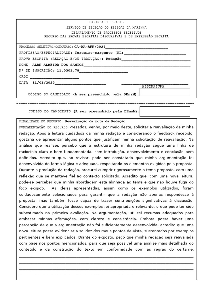 Recurso de prova qoam | PDF