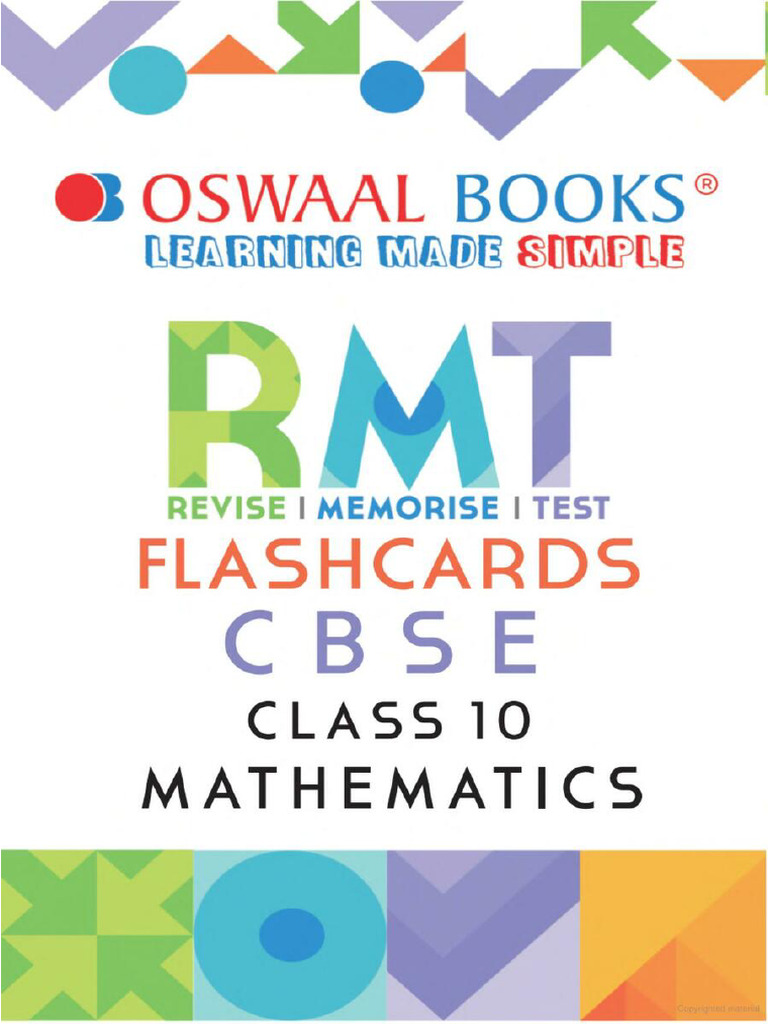 Maths Flashcards Oswaal Class 10 - Compress | PDF