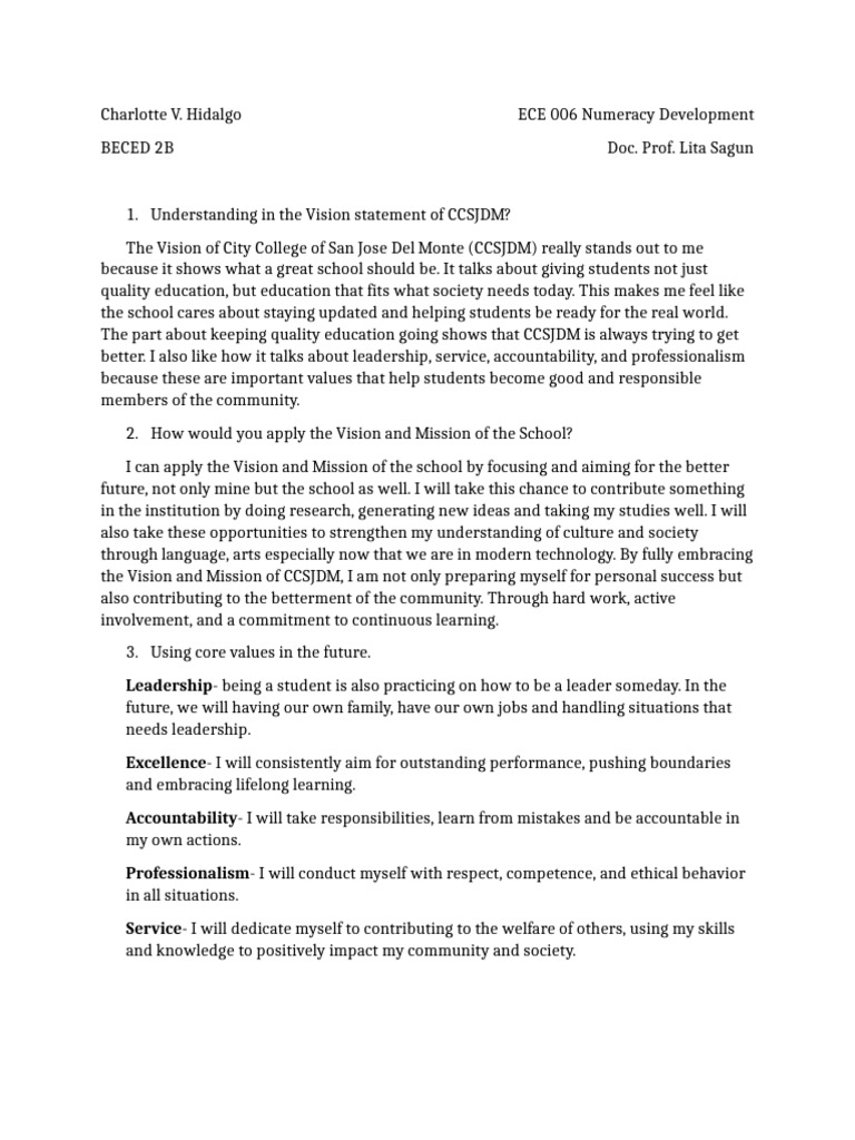 Numeracy Development | PDF