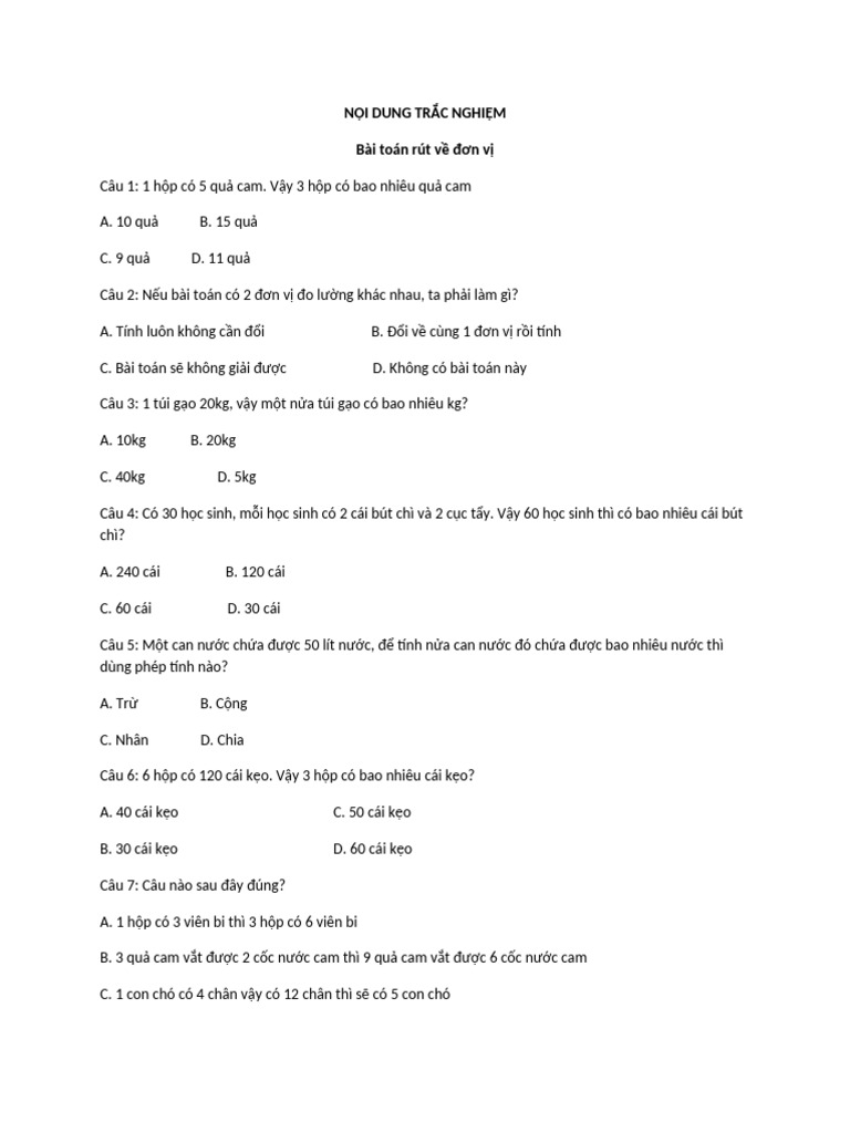 TN TOÁN 4 GK1 | PDF