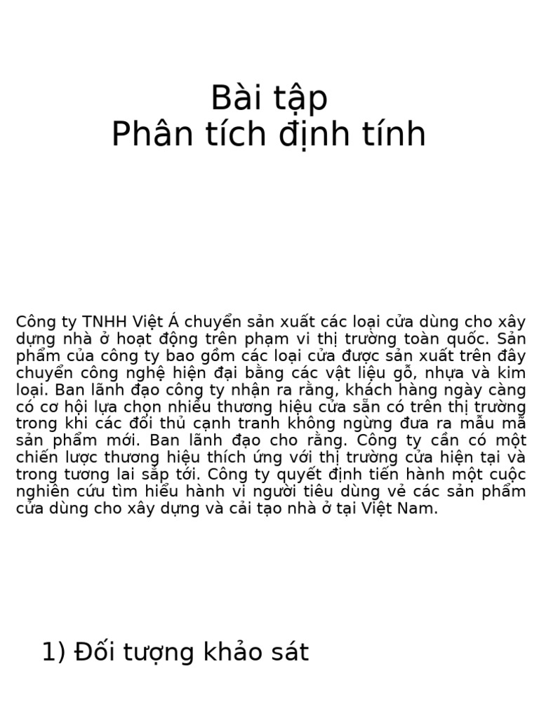 Bài tập NC MKT | PDF