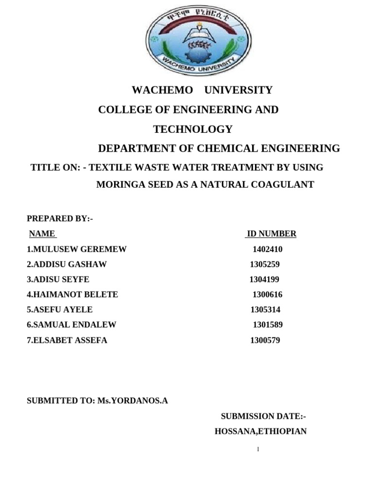 chemical engineering 1 | PDF | Textiles | Materials