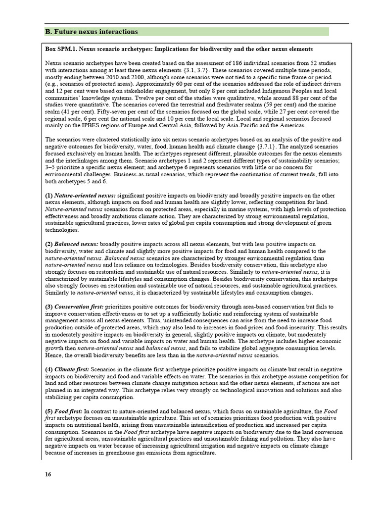 IPBES - NXS - SPM - Advance Unedited Version - 16.12.2024-17-34 | PDF | Sustainability | Climate ...