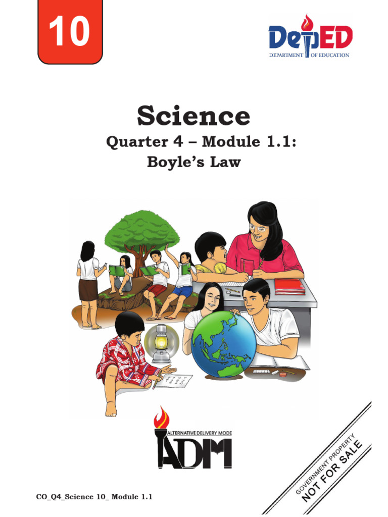 Science10 Q4 Mod1.1-Boyles-Law | PDF | Gases | Pressure
