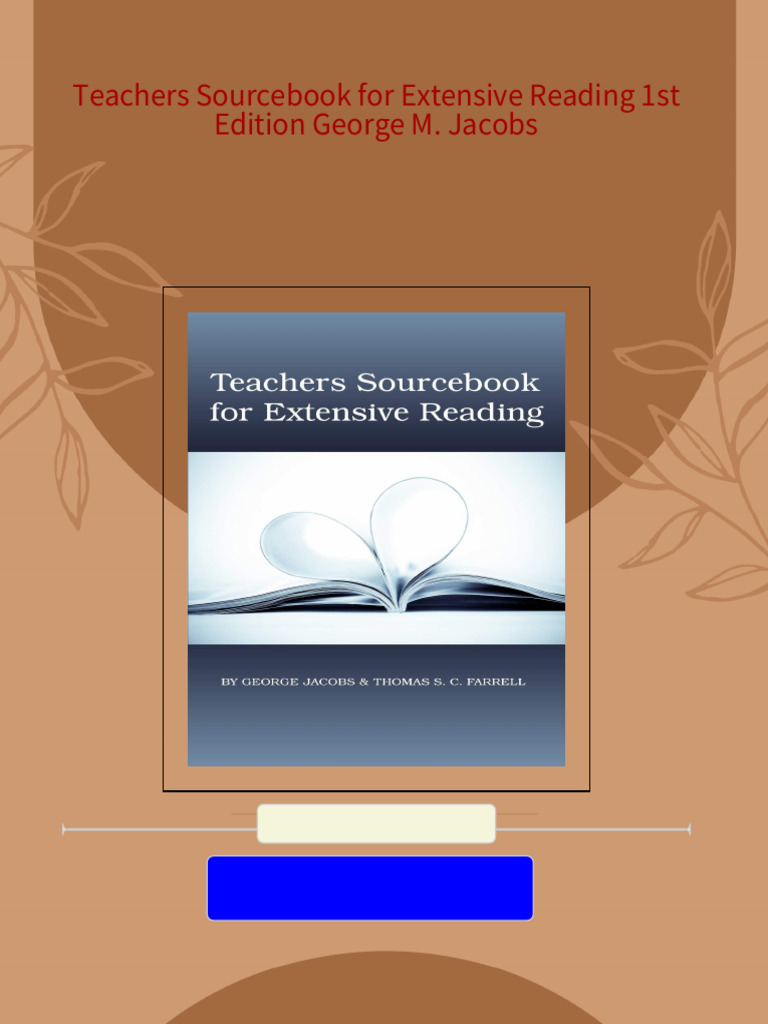 Teachers Sourcebook For Extensive Reading 1st Edition George M. Jacobs ...