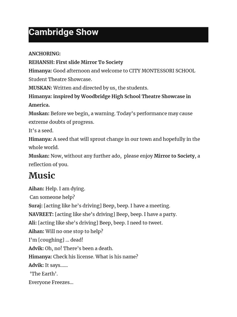 Mirror to Society: A Student Showcase | PDF