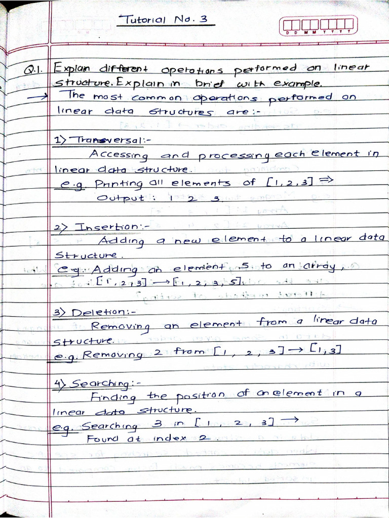 Data Structure Tut 2 | PDF