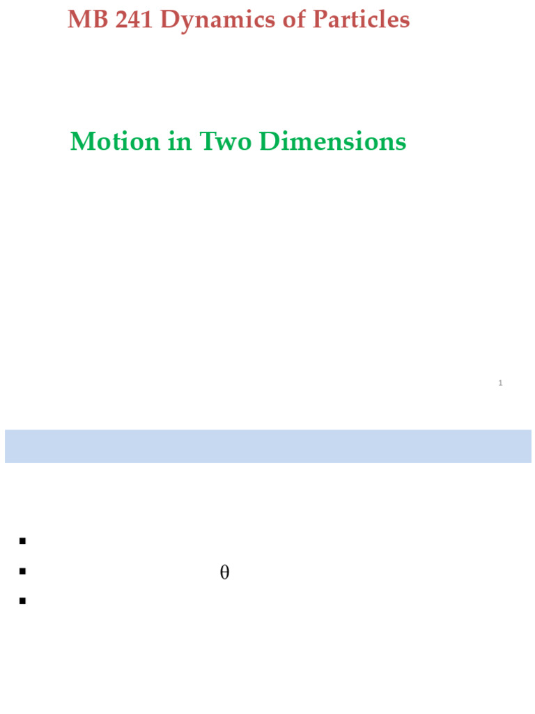 Dynamics of Particles - Lecture 4 | PDF | Acceleration | Mechanical Engineering