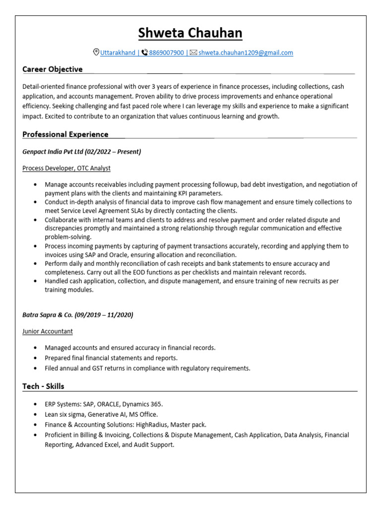 SHWETA RESUME | PDF