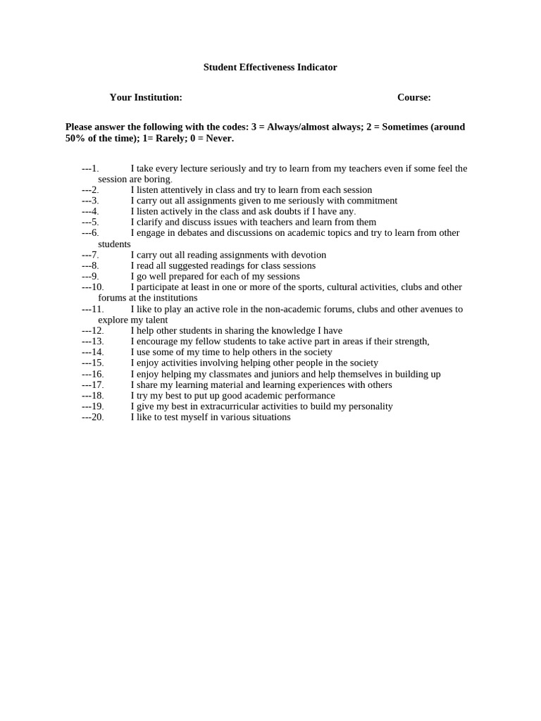 Student Effectiveness Indicator | PDF