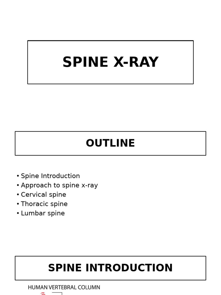 Comprehensive Guide to Spine X-Ray Techniques | PDF