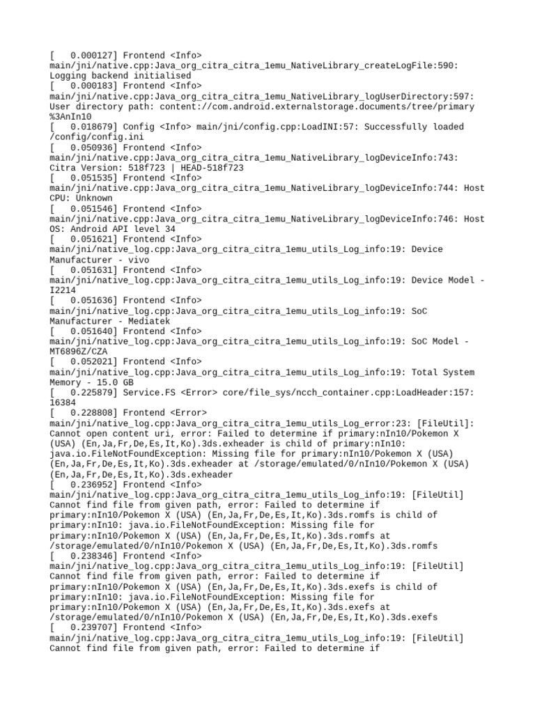 Citra Log.txt.Old | PDF | Computer Engineering | Software