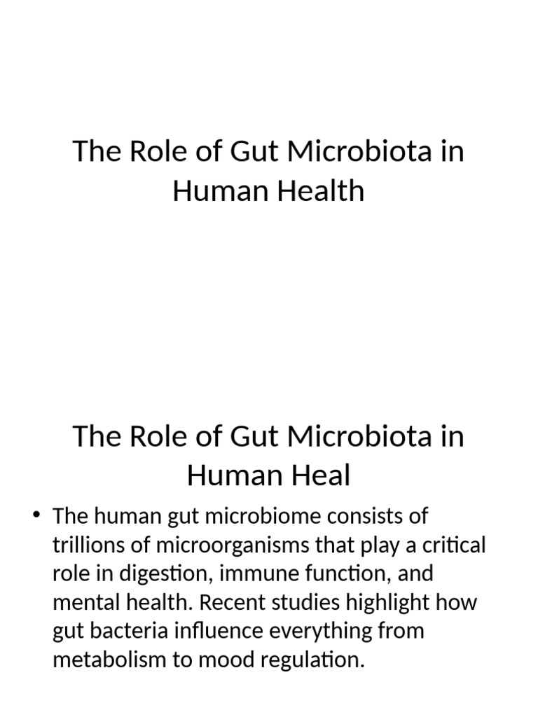 Gut Microbiota's Impact on Health | PDF