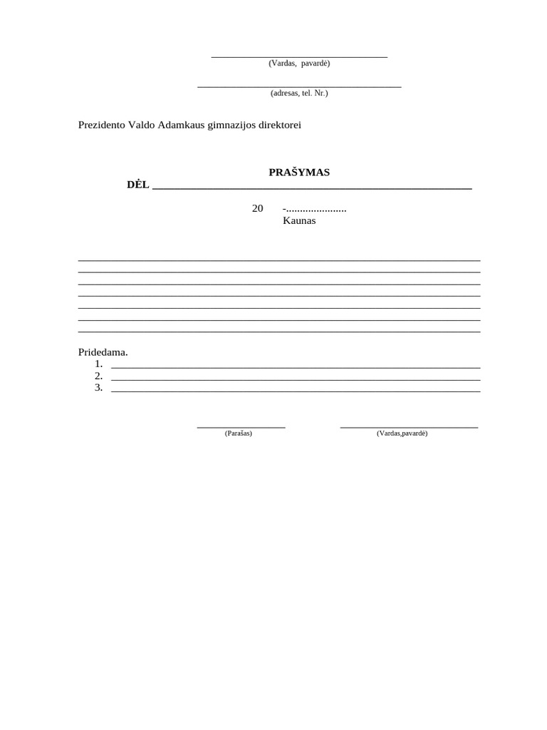 Prasymo Forma | PDF