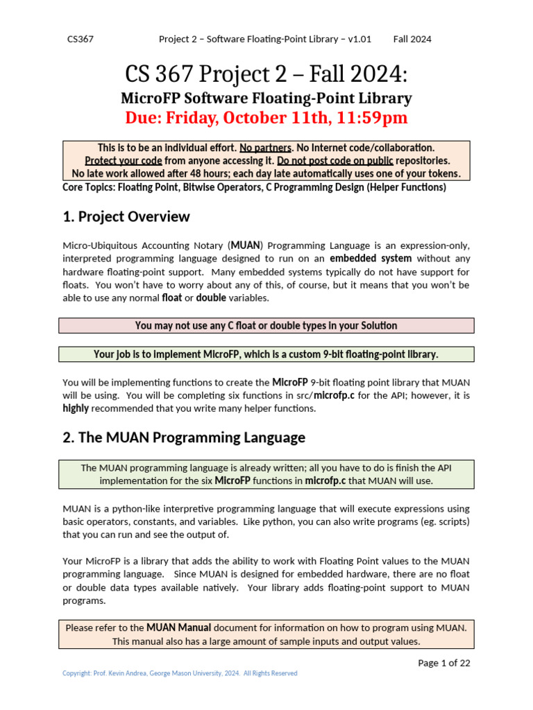 F24_P2_Documentation_v1_01 | PDF | Rounding | Computing