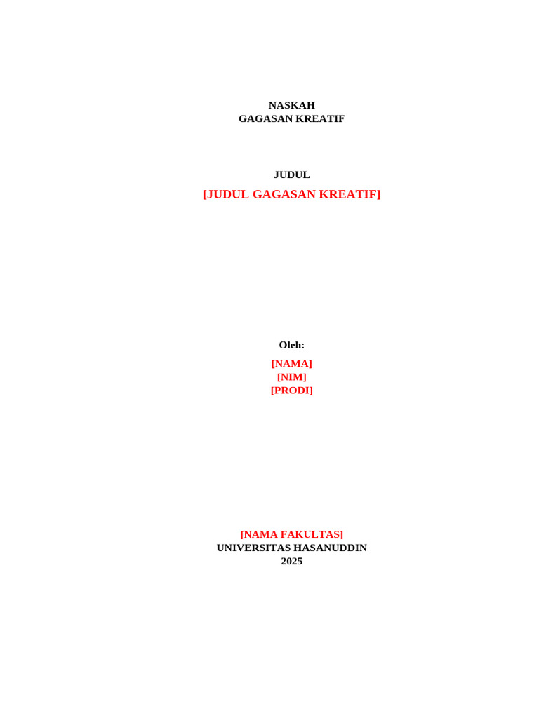 Gagasan Kreatif Inovatif 2025 | PDF