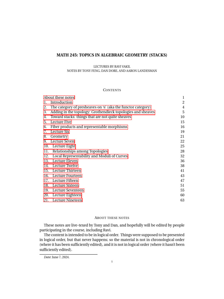 Notes on Stacks | PDF | Topology | Algebraic Geometry