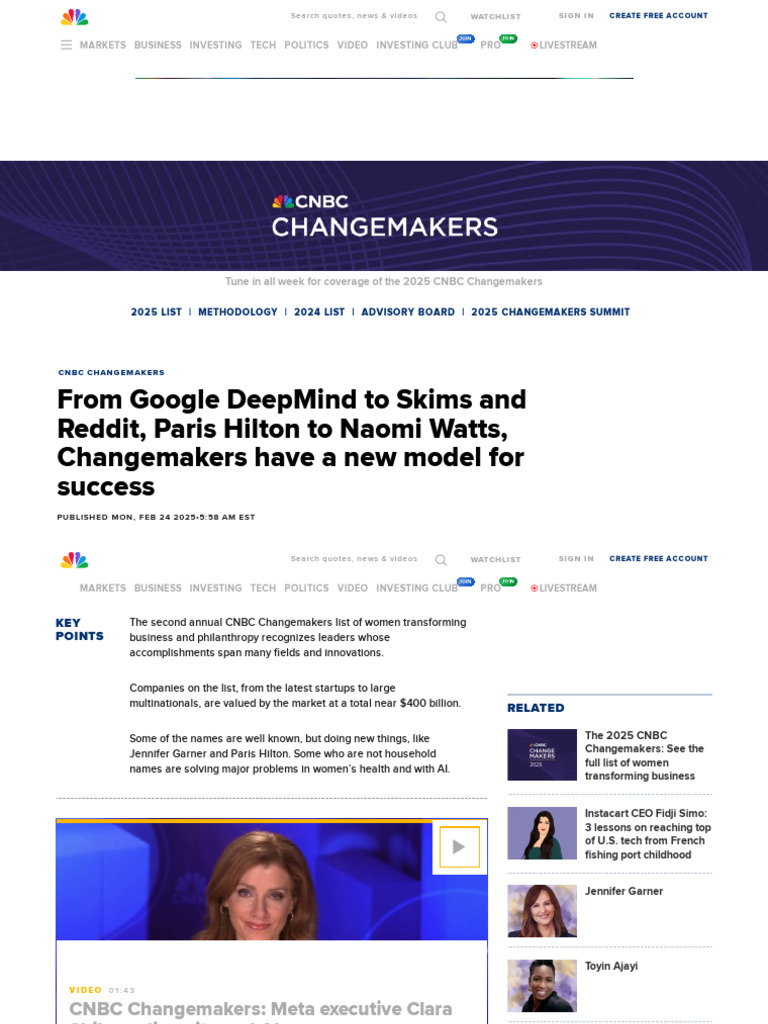 CNBC Changemakers_ How Success Formula is Evolving for Women Leaders | PDF