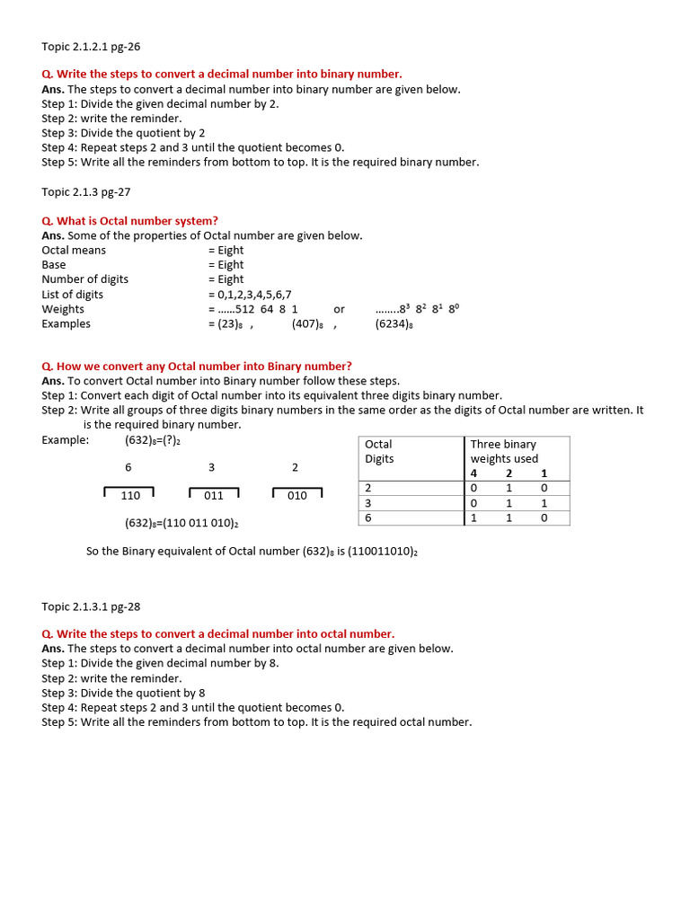 8th Comp New Notes Ch2 and Ch3 | PDF | Digital Signal | Analog To ...