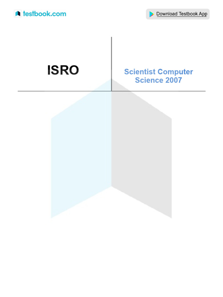 ISRO Scientist Computer Science 2007 (English) | PDF