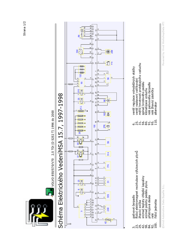 Schéma VOLVO 850 - V70 - TDI - MSA15 - 7 | PDF