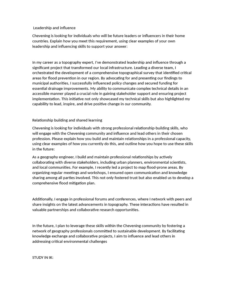 Leadership and Influence | PDF | Sustainability | Urban Planning