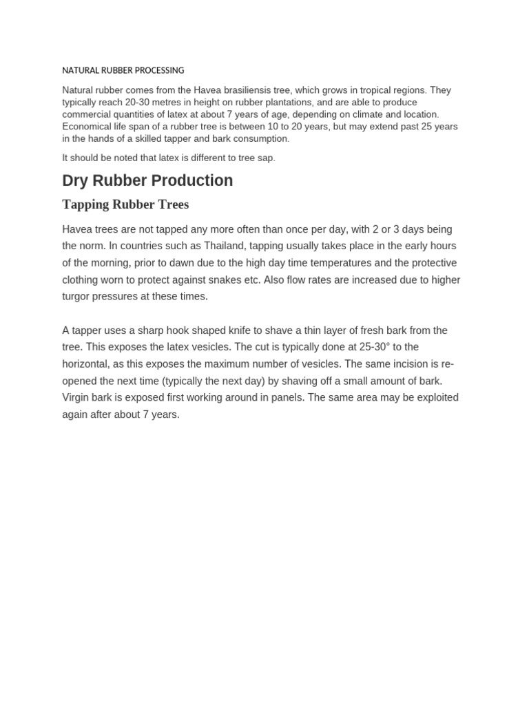 Mse 201 Natural Rubber Processing | PDF | Natural Rubber | Materials