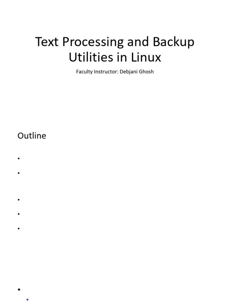 6 Text Processing And Backup Utilitiesjjyhn Pdf Software Engineering Operating System