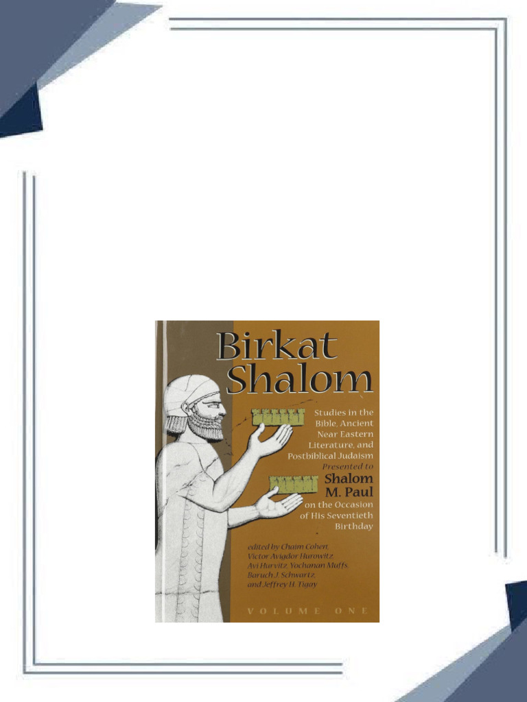 [FREE PDF sample] Birkat Shalom Studies in the Bible Ancient near ...