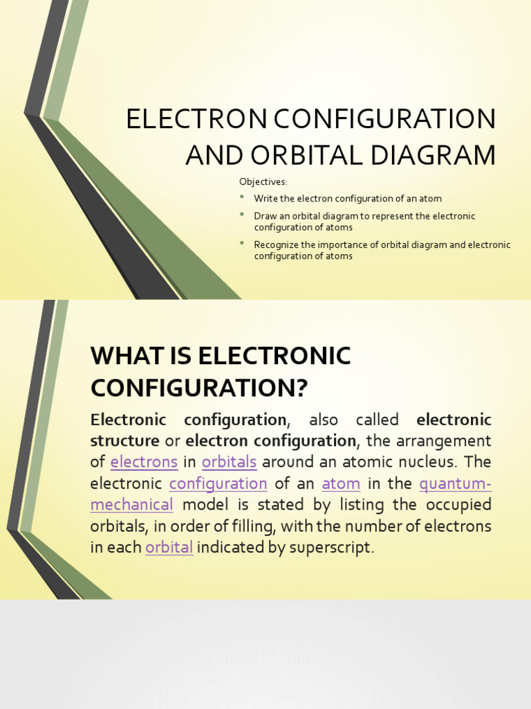 Electron Configuration And Orbital Diagram Pdf Atomic Orbital Electron Configuration