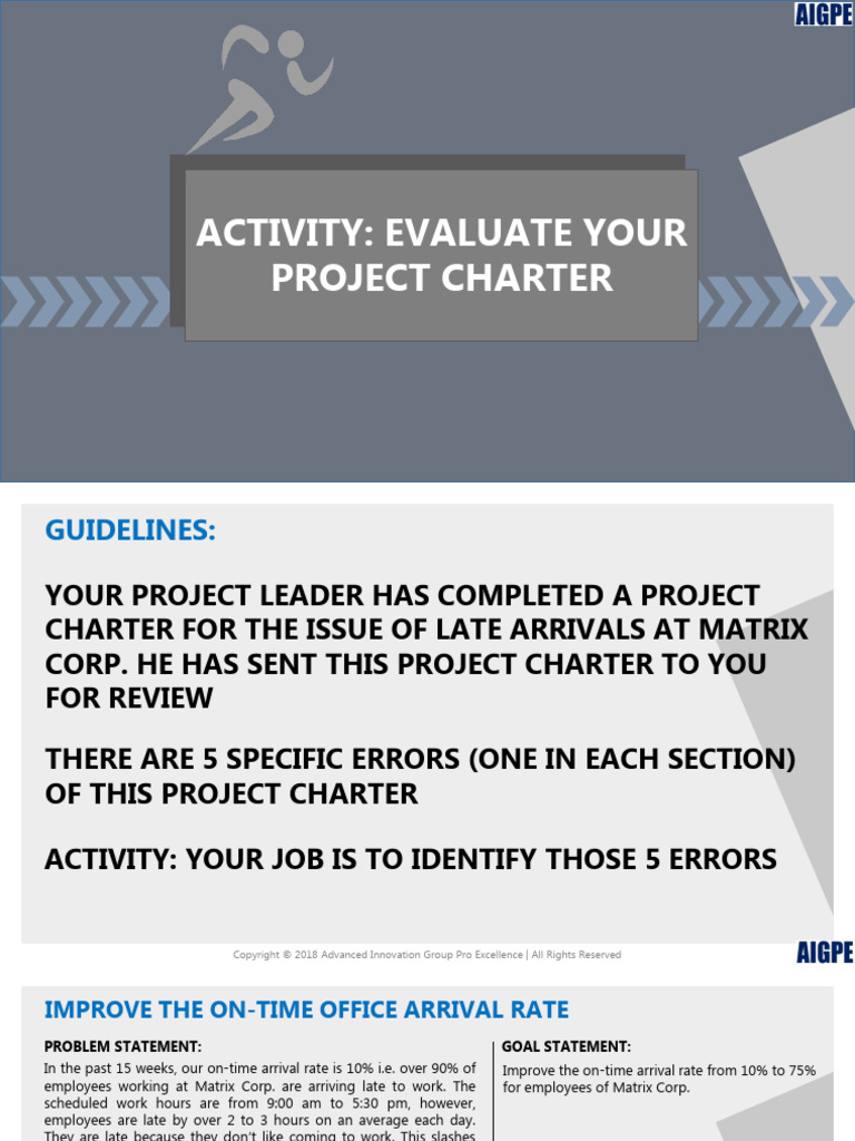 S06+c33.+activity+ +Evaluate+Your+Project+Charter | PDF | Business