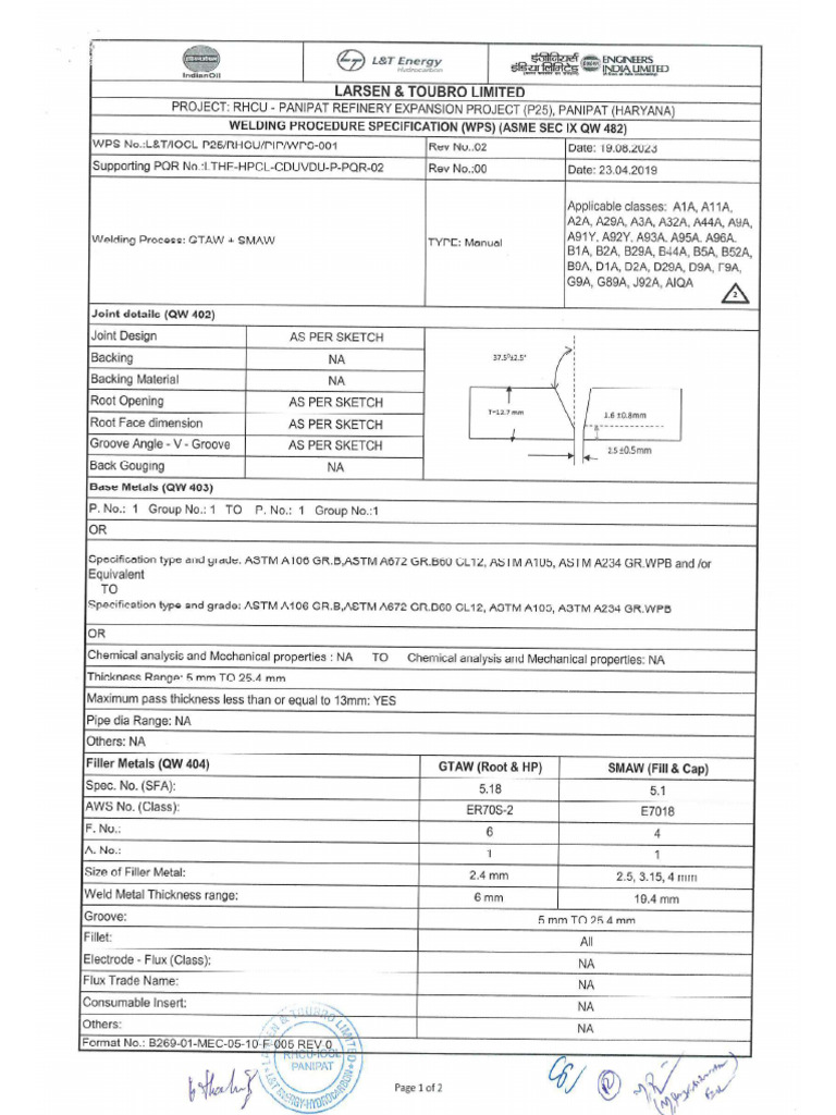 RHCU-WPS-001, Rev.02 | PDF