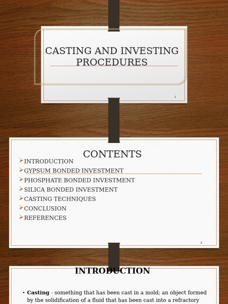 Casting and Investing Procedures | PDF | Silicon Dioxide | Casting
