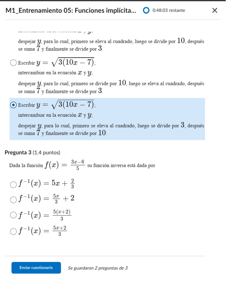 Inversas de Funciones Implícitas | PDF