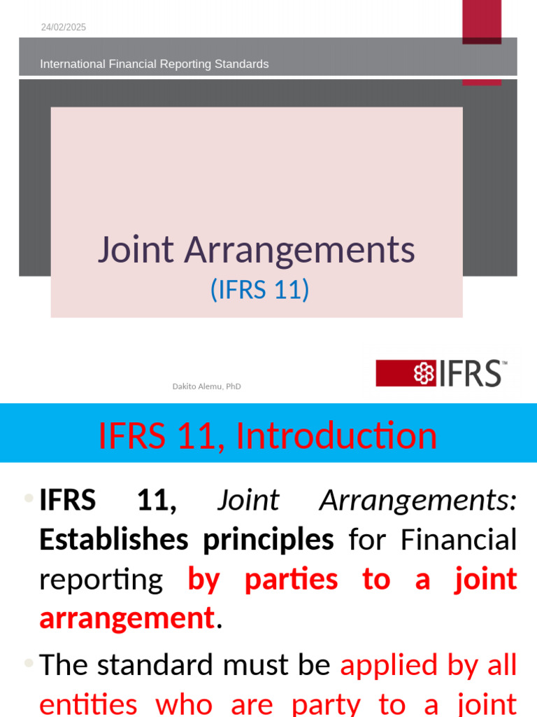 Joint Arrangements IFRS 11 | PDF | Equity (Finance) | Fair Value