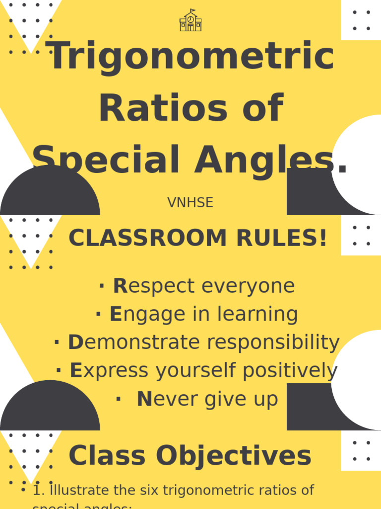 Yellow Modern Mathematics Class Presentation | PDF