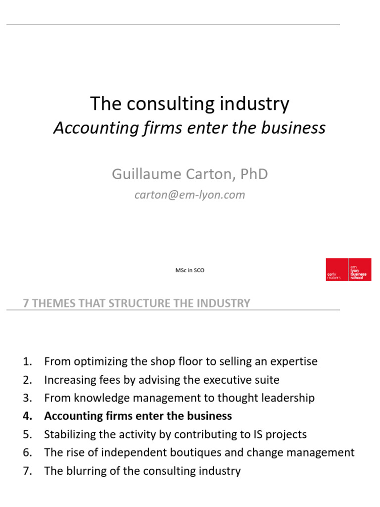 Session5 Accountingfirms | PDF | Consultant | Business