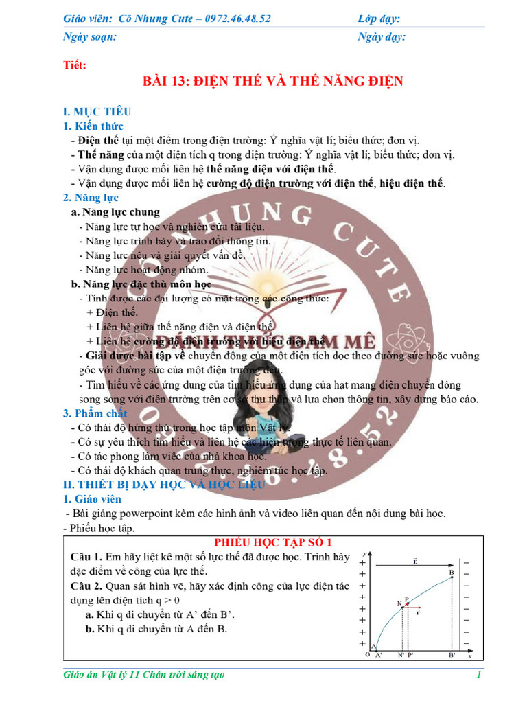 Bai 13 Dien The Va The Nang Dien - 1600 - PDF - Gdrive.vip | PDF