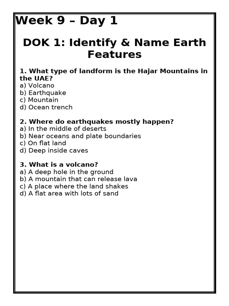 Day 1- Exit Ticket | PDF | Volcano | Plate Tectonics