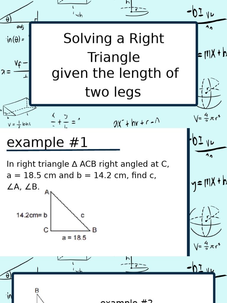 Given The Length of Two Legs | PDF