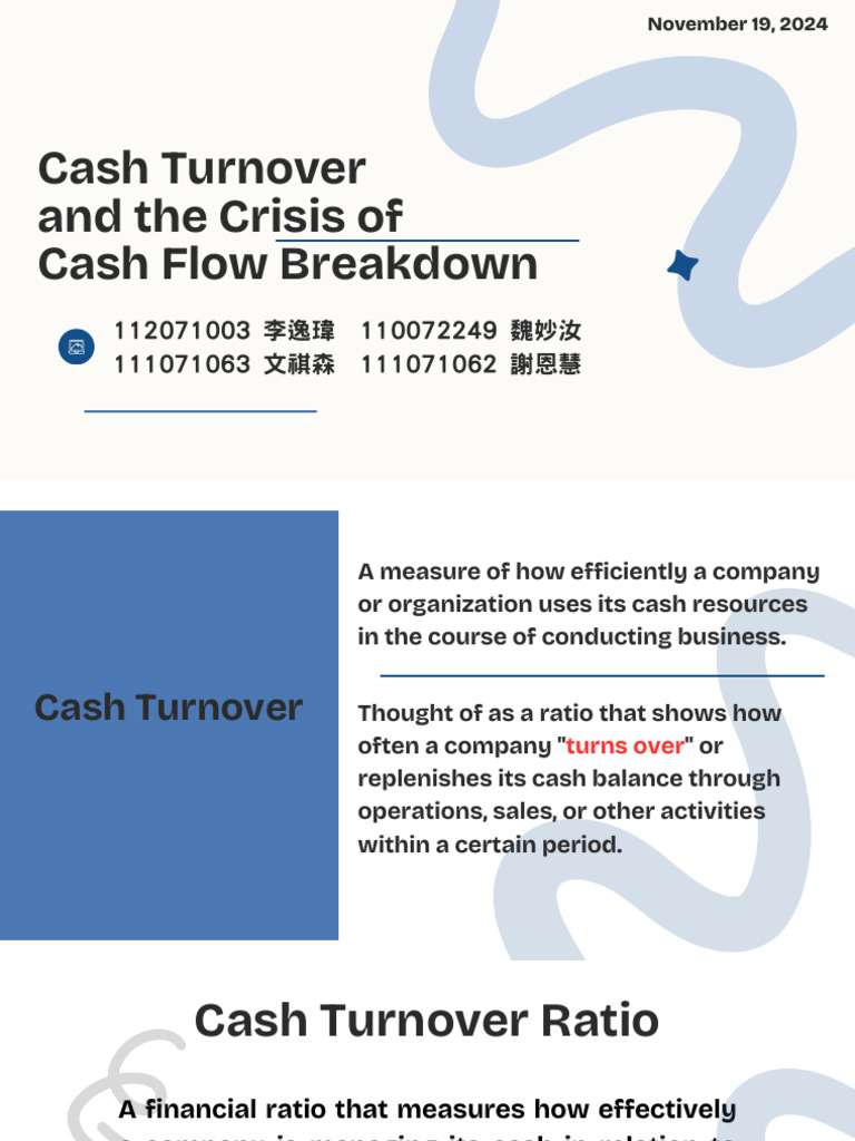 Cash Turnover and Flow Management Insights | PDF | Revenue | Inventory