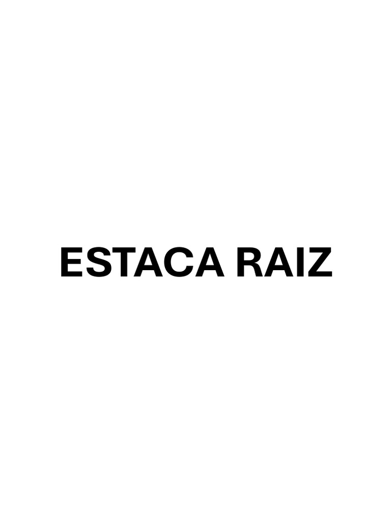ESTACA RAIZ | PDF
