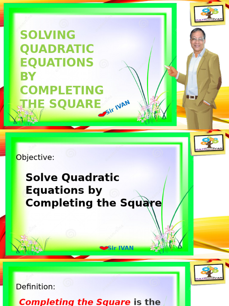 Solving Quadratic Equations Cts | PDF | Quadratic Equation | Mathematics
